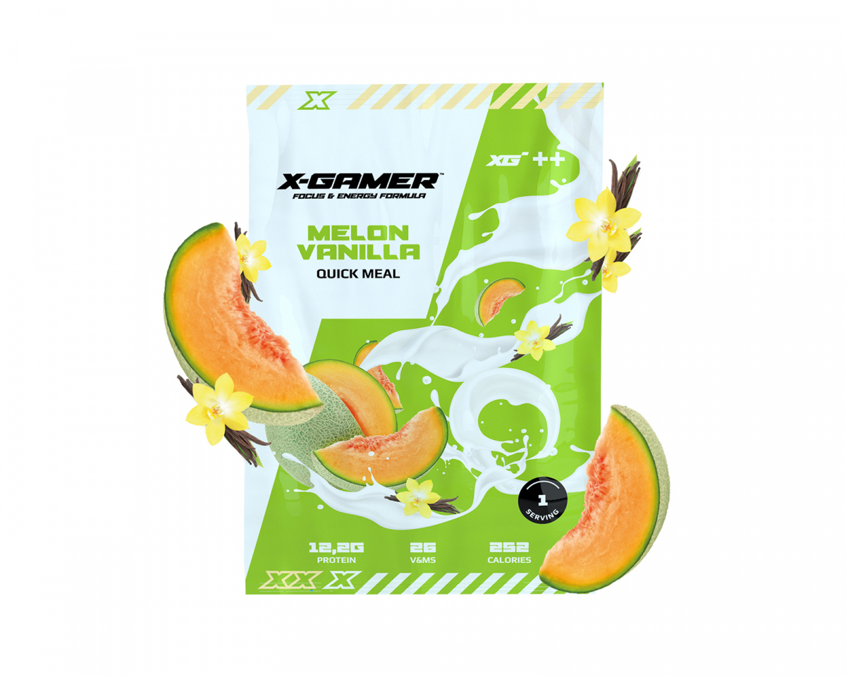 X-Gamer Quick Meal Single Meal replacement Melon & Vanilla - us ...