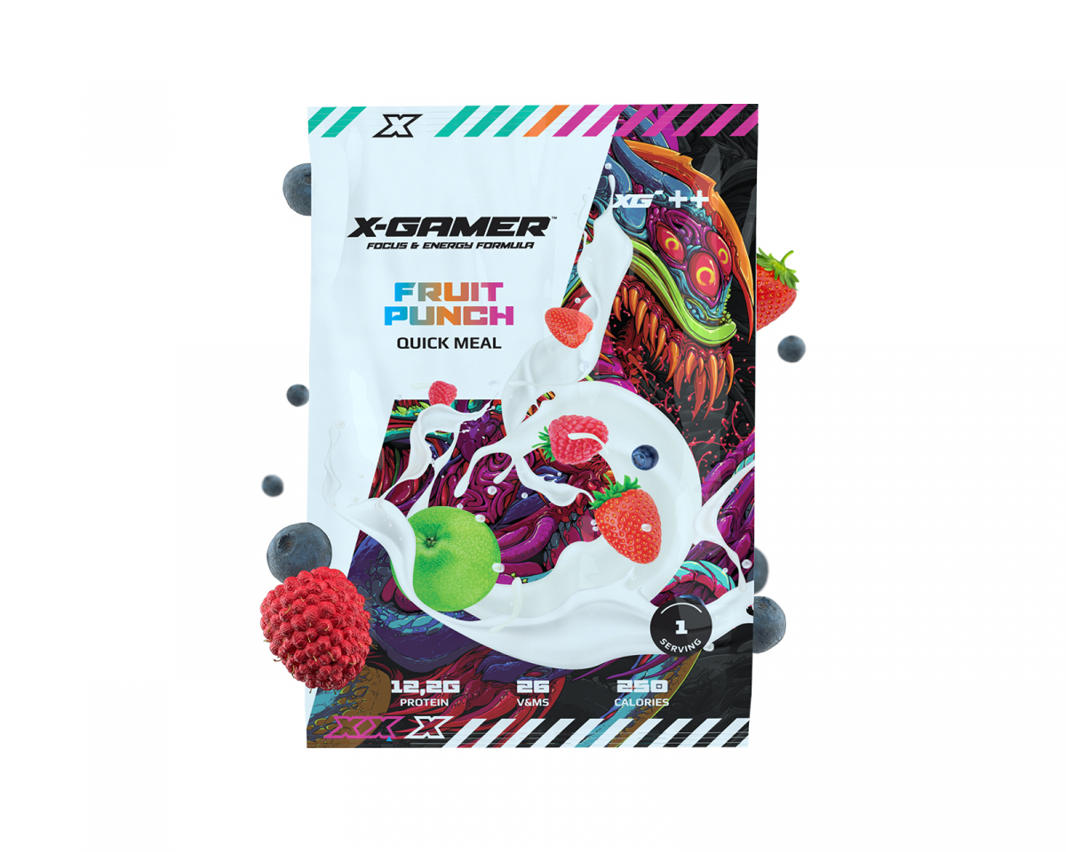 X-Gamer Quick Meal Single Meal replacement Fruit Punch - us.MaxGaming.com