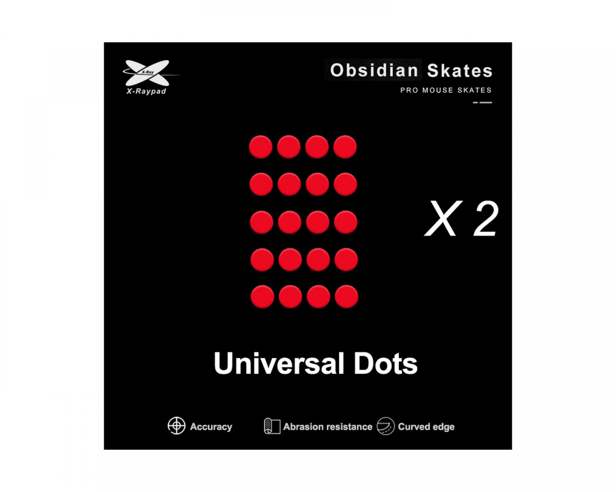 X-raypad Obsidian Mouse Skates Universal 6.5mm Dots - 40pcs - us ...