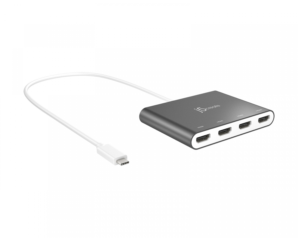 j5create USB-C to 4-Port HDMI Multi-Monitor Adapter - us.MaxGaming.com