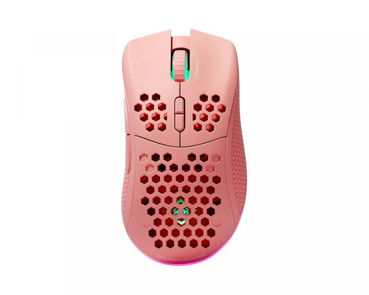 Deltaco Gaming PM80 Wireless RGB Gaming Mouse Ultralight - Pink - us ...