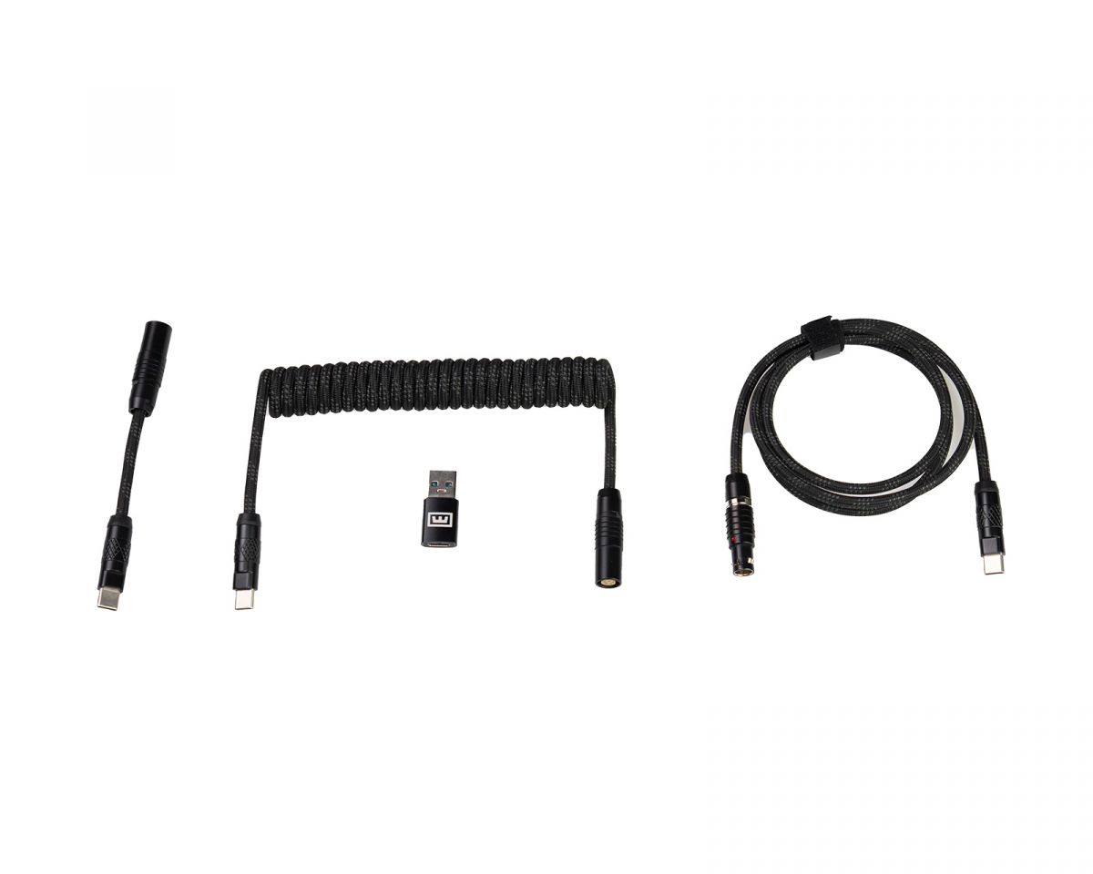 Wooting Detachable USB-C Coiled/Straight Cable Set - Stealth - us ...