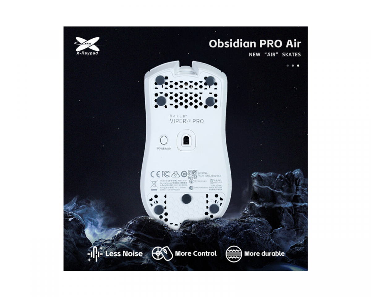 X-raypad Obsidian Air Pro Mouse Skates - Universal Dots - us.MaxGaming.com