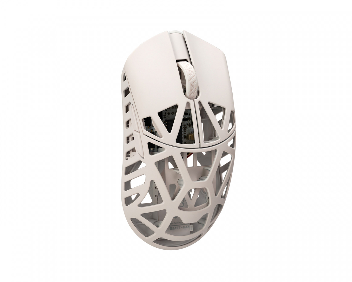 WLMouse BEAST X Max Wireless Gaming Mouse - Milky White [Omron Opticals ...