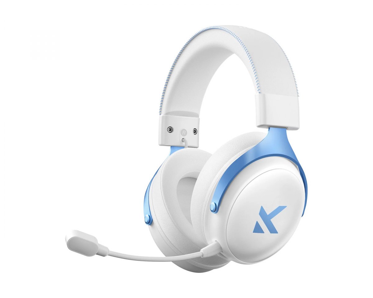 MCHOSE V9 Pro Wireless Headset - White/Blue - us.MaxGaming.com