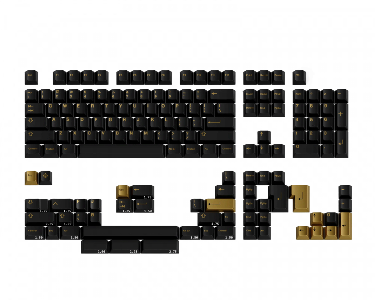 GMK Black & Gold CYL Base Kit - us.MaxGaming.com