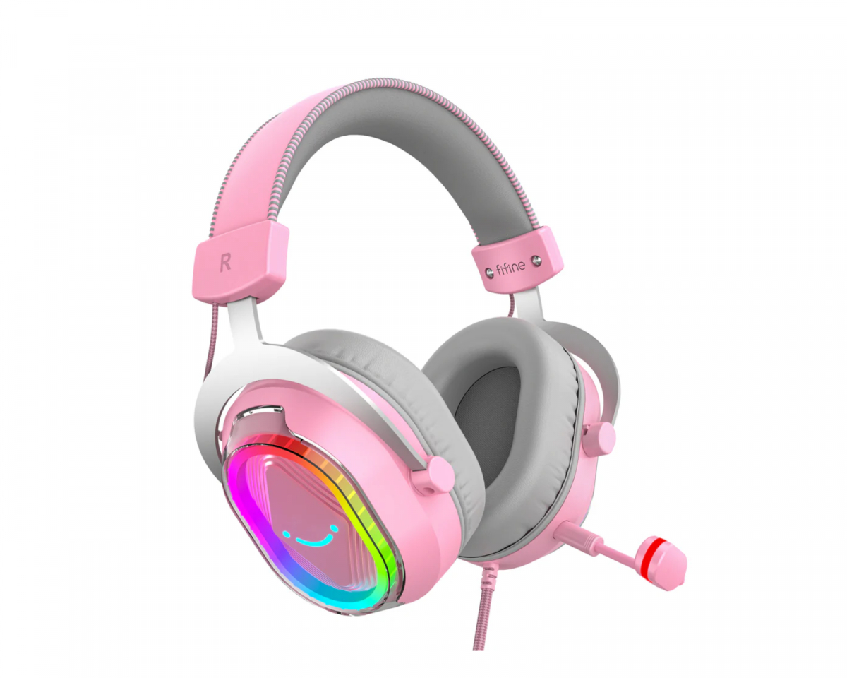 Fifine H13 Gaming Headset - Pink - us.MaxGaming.com
