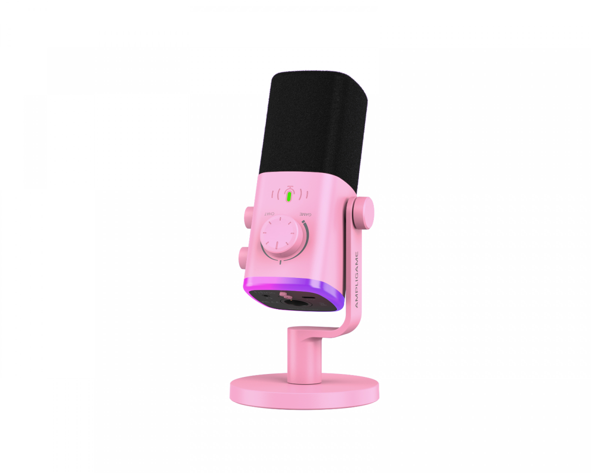 Fifine AmpliGame AM9 USB/XLR Microphone - Pink - us.MaxGaming.com