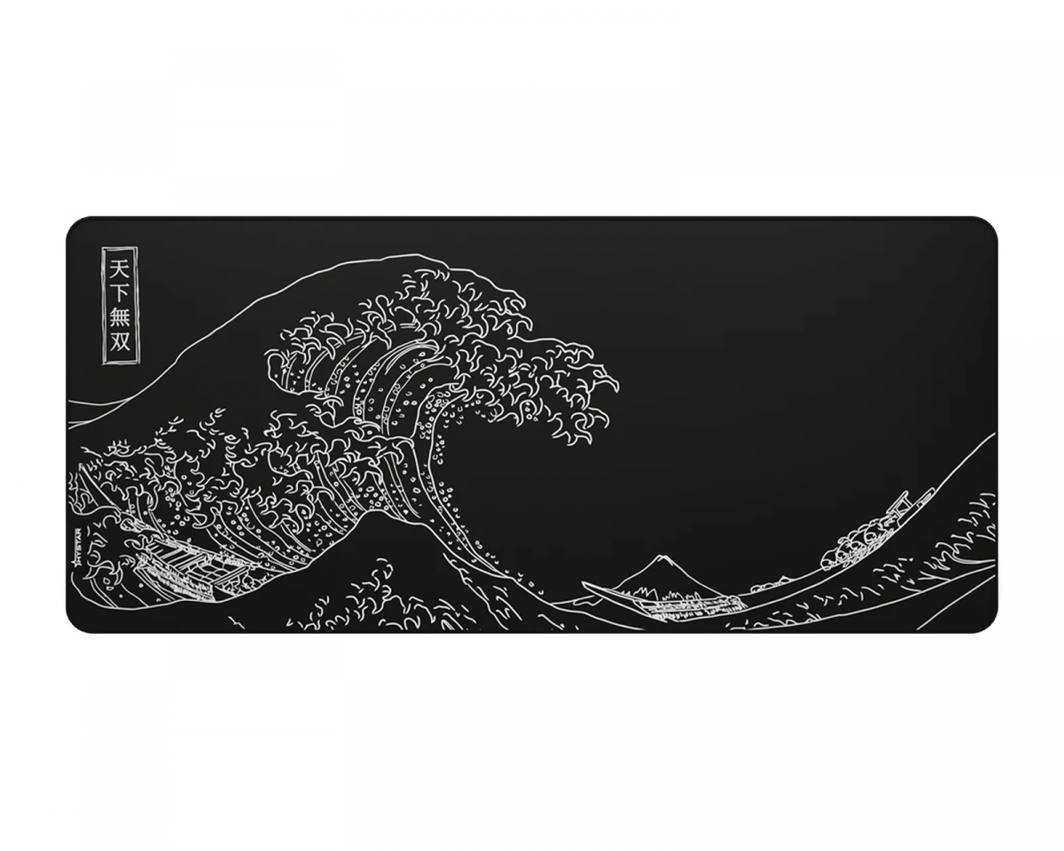 Hystar The Great Wave XXL Mousepad - Black - us.MaxGaming.com