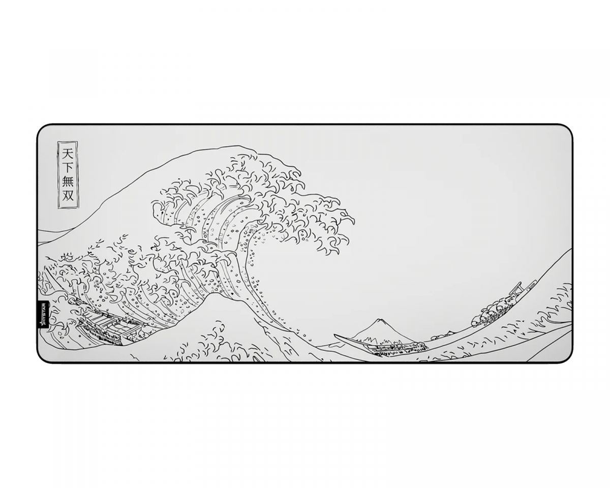 Hystar The Great Wave XXL Mousepad - White - us.MaxGaming.com