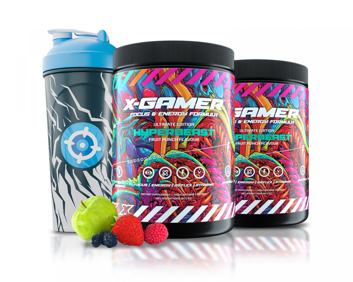 X-Gamer 2 x 600g X-Tubz Hyperbeast - 60 Servings + Shaker - us ...